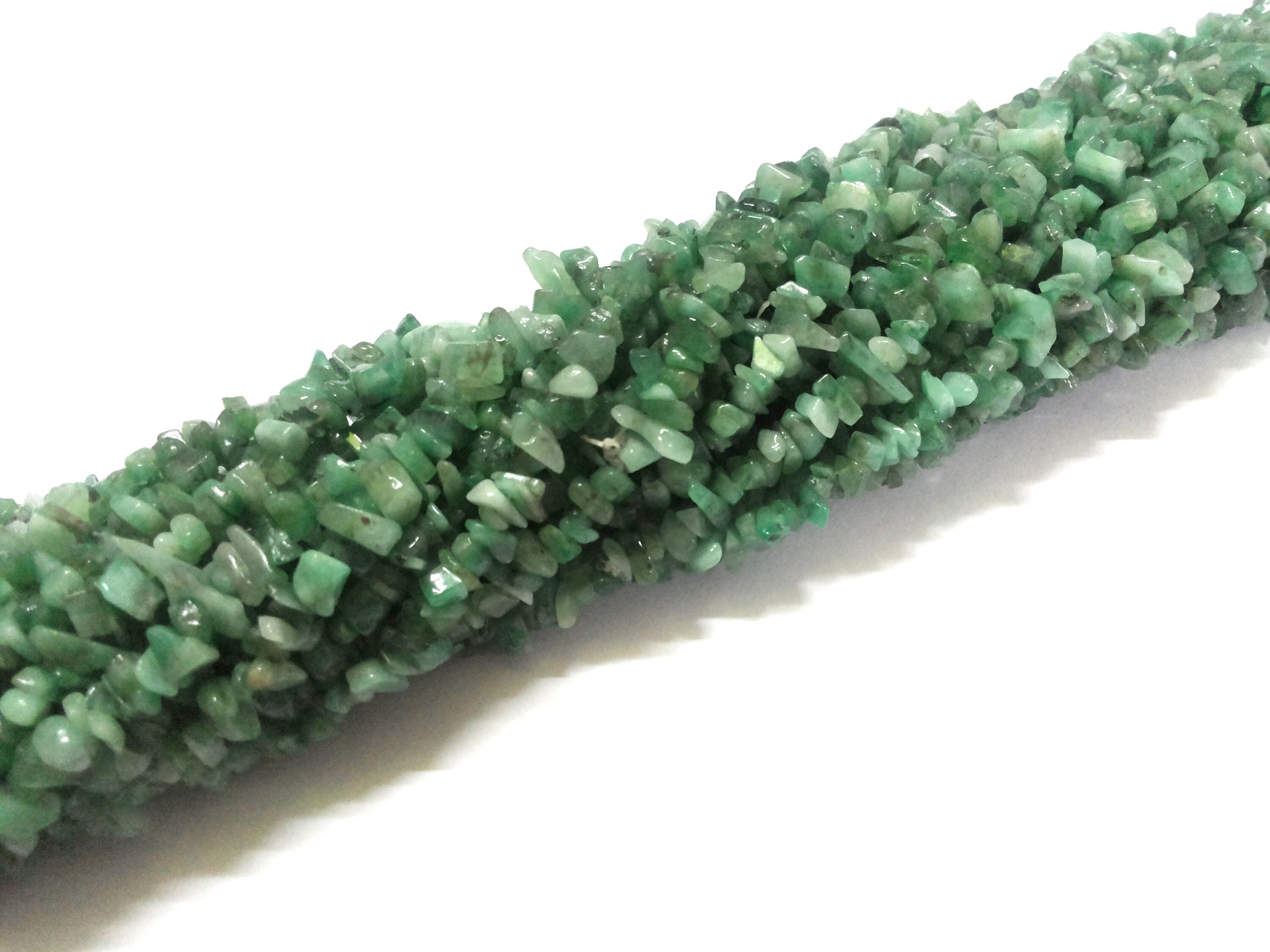 1-5 Strand 100% Natural Emerald Chips Nuggets Smooth 4-6mm Gemstone ...