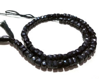 8 Inch Strandnatural Black Spinel Faceted Cube.6mm - Etsy
