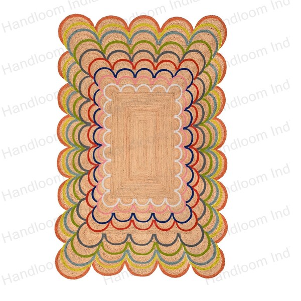 Scalloped Rug - Etsy