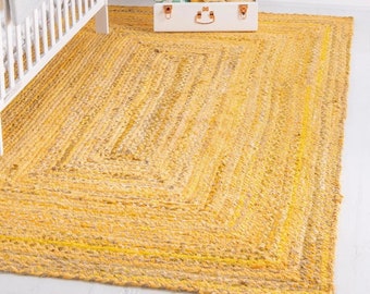 Yellow Braided Rug - Etsy