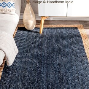 Navy Blue 6 X 6 Braided Square Rugs for Bedroom on SALE, Living Room ...