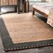 5x7 Natural Hemp Rug for Living Area, Braided Jute Rug, Natural Jute ...