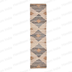 Diamond Shape Braided Hallway Runner 2X10 Ft Antique Living Room Rug ...