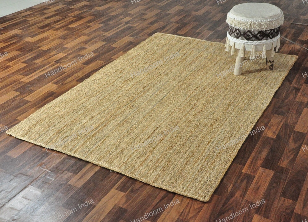 Natural Jute Area Rug for Living Room 5 X 7 Feet, Braided Soft ...
