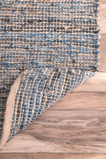 Blue Denim Rug Runner Denim Jute Rug Braided Area Rug Denim - Etsy