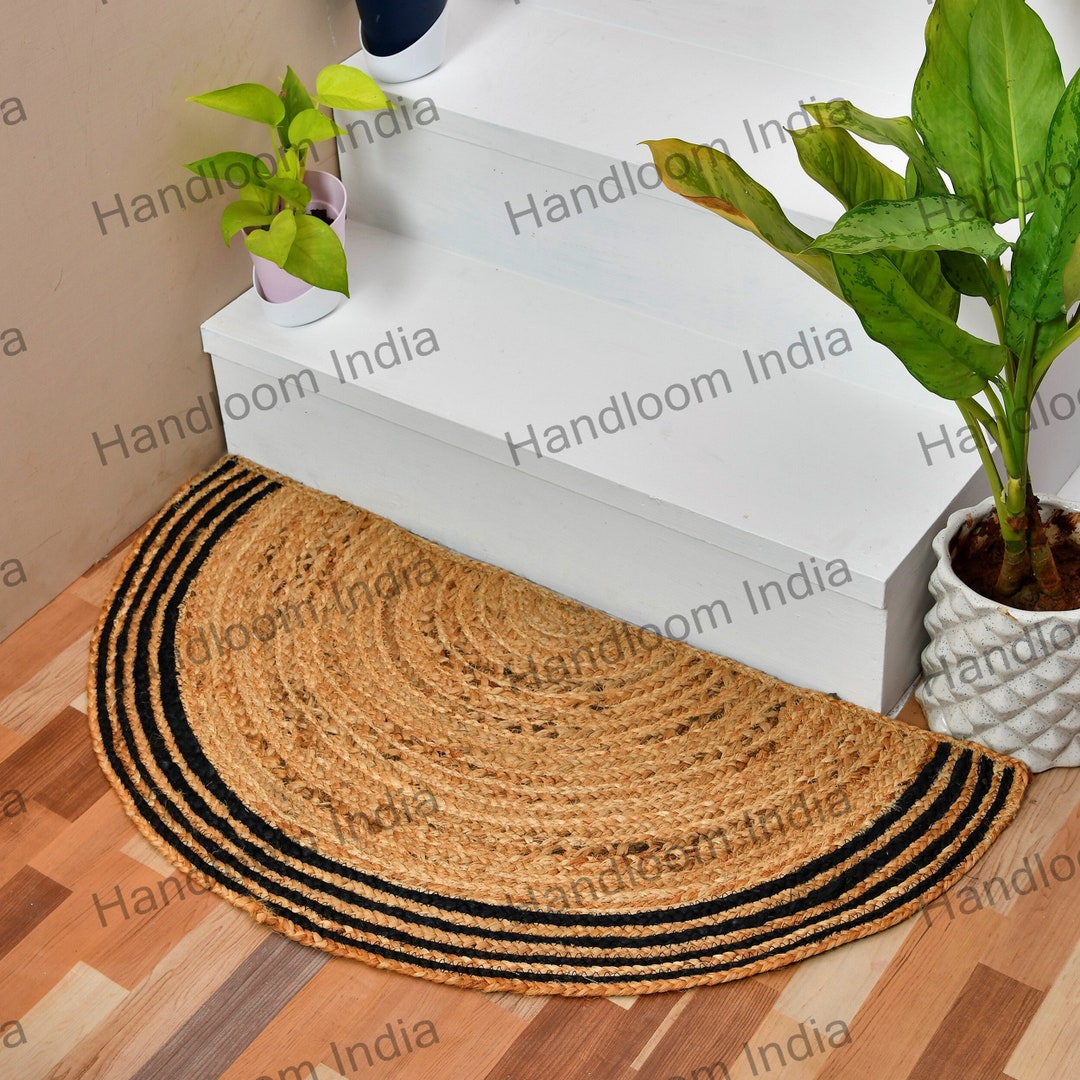 Semi Circle Rug, Half Moon Rug, Indoor Doormats, Jute Stair Mat, Eco ...