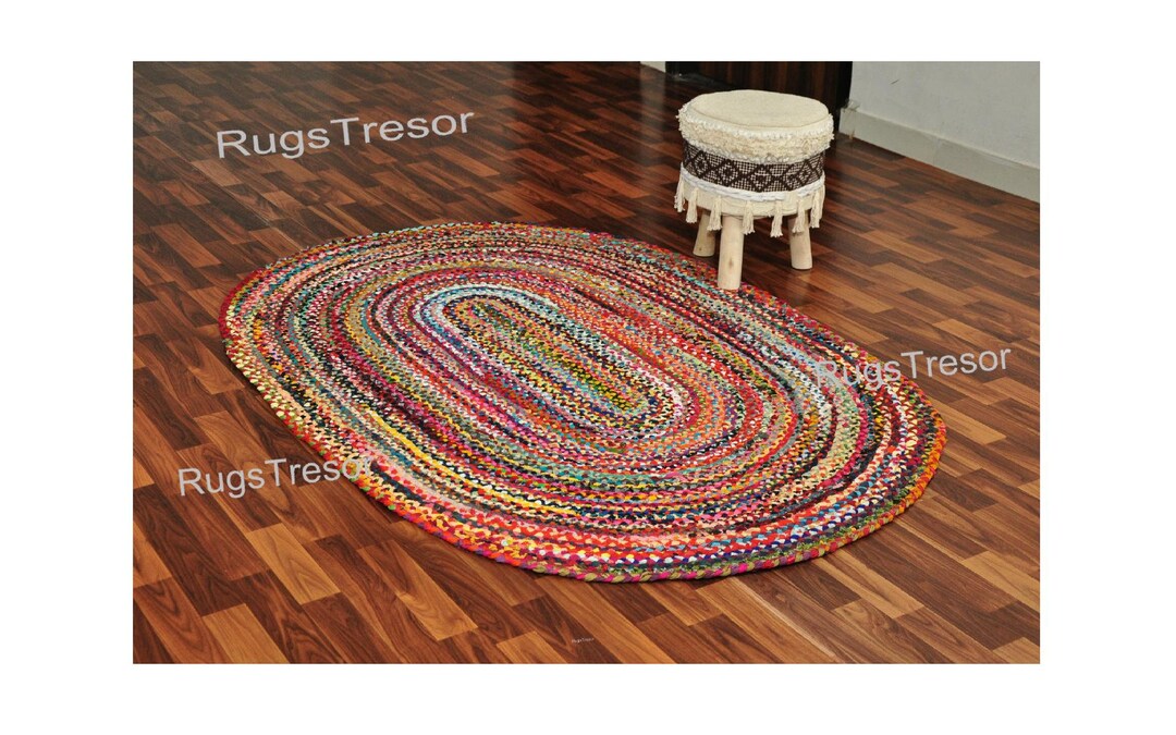 Cotton Oval Rug, 4X6, 5X7, 6X8, 8X10 Oval Area Rug, Hand Braided Oval ...