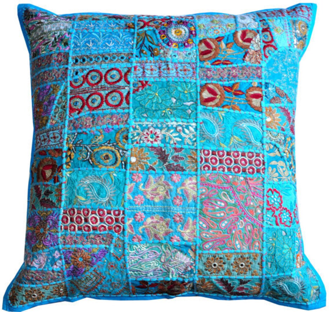 24x24 Turquoise Decorative Throw Pillows for Couch Bed - Etsy