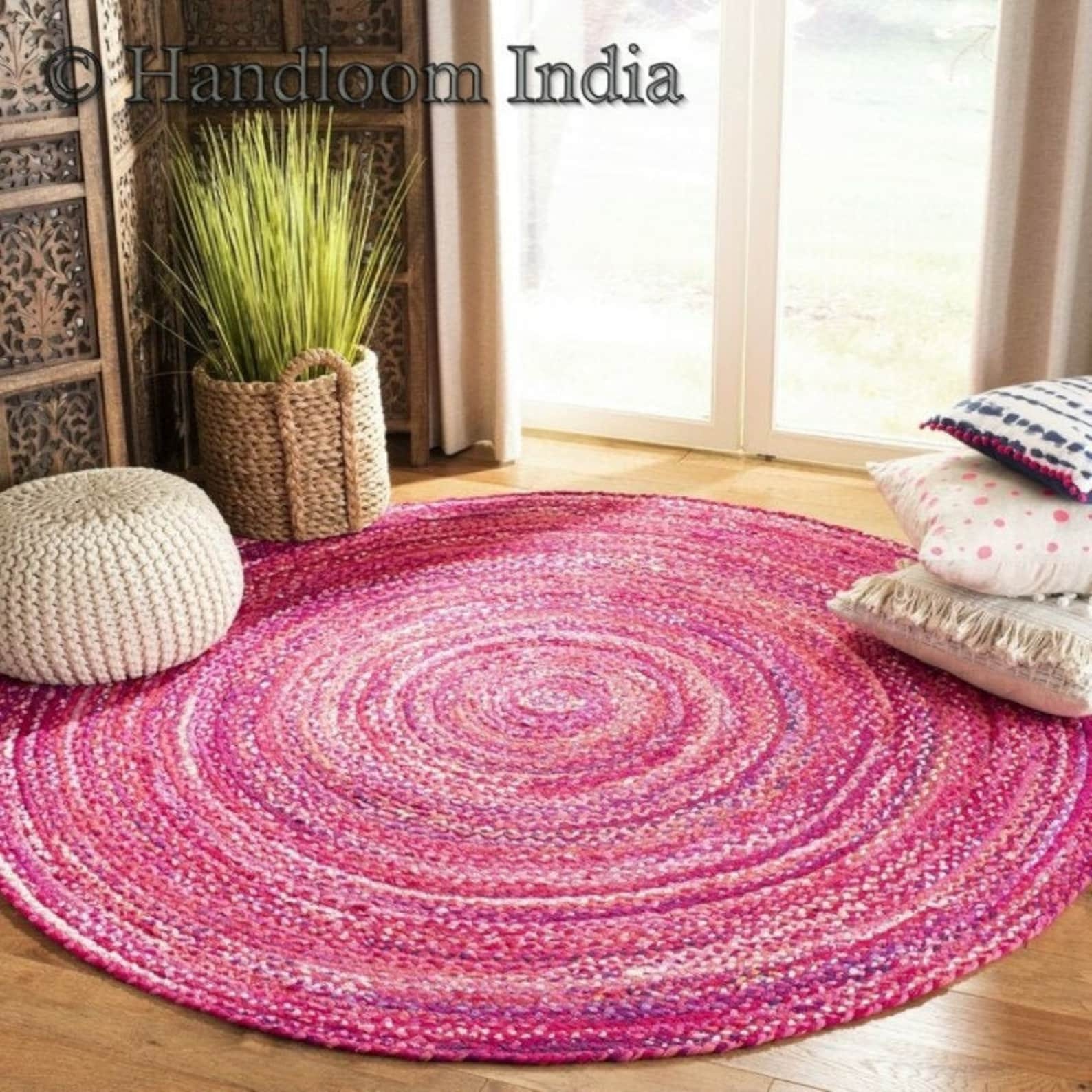 Bohemian Round Rug for Living Room Floors 8 Feet Round | Etsy