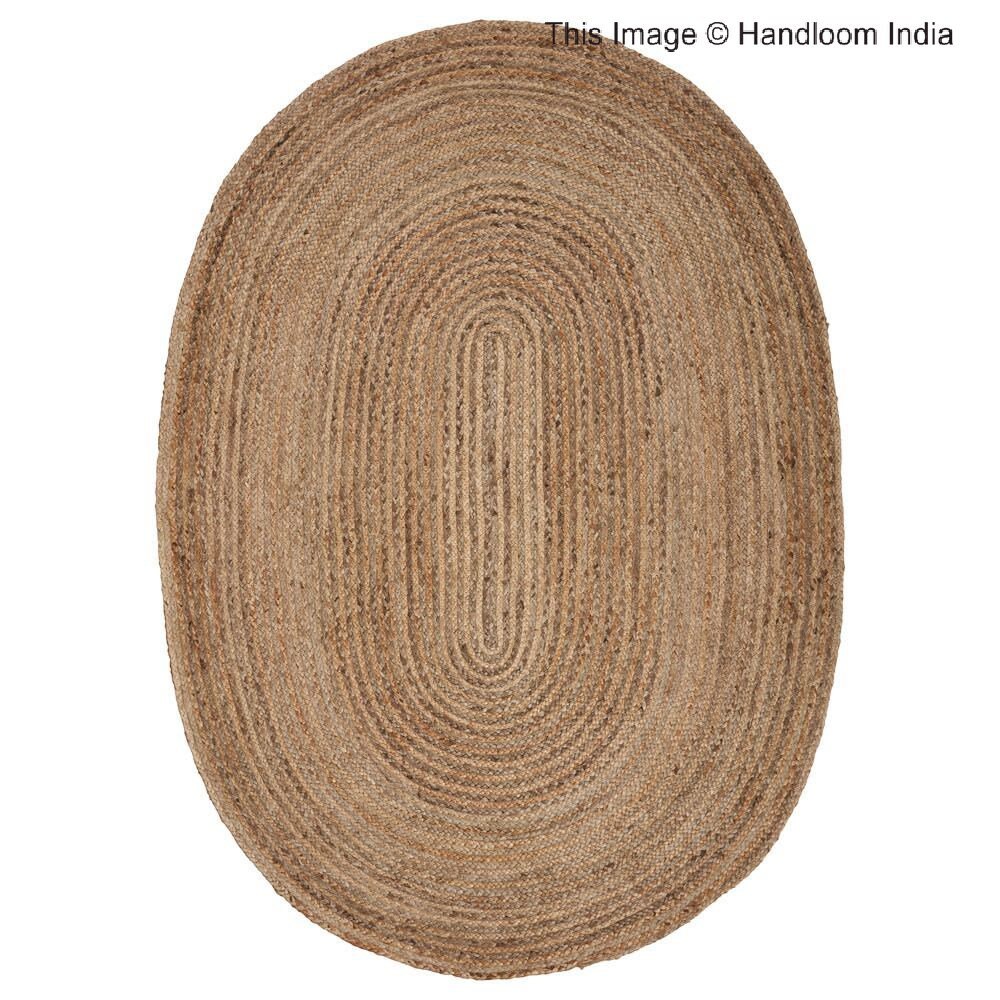 Organic Jute Oval Braided Rugs for Living Room FOR SALE - Etsy