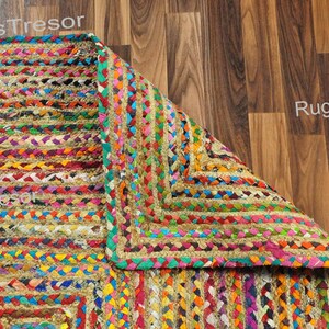 Braided Chindi Rug, Bohemian Cotton Rug, Woven Rag Rug, 8x10 Living ...