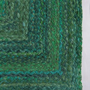 Green Braided 6 X 8 Area Rug on SALE, Handwoven Indoor Outdoor Rugs ...