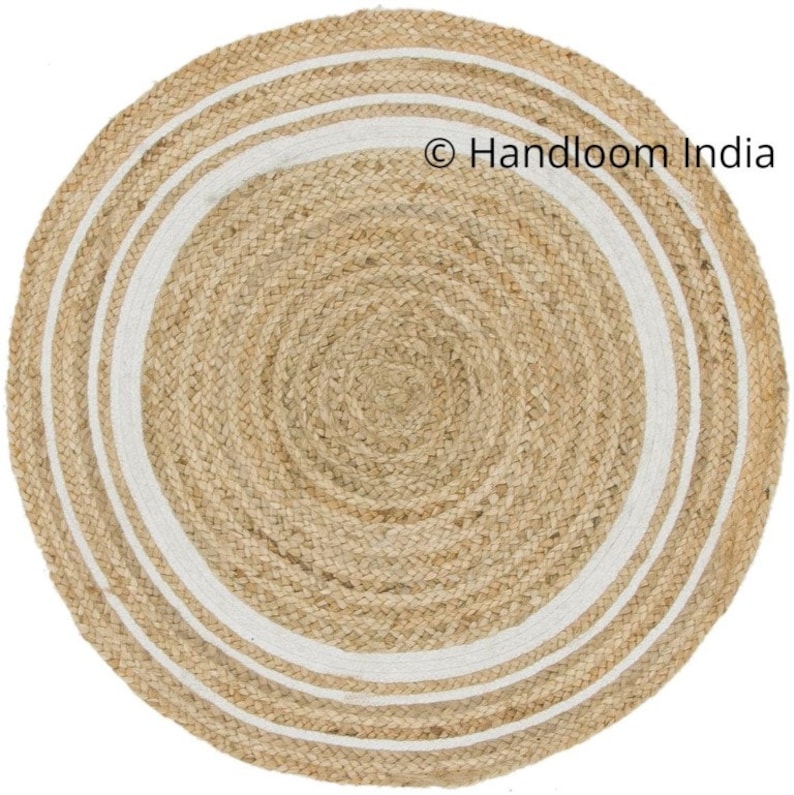 Indian Jute Rug Indian Braided Jute Rag Rugs 3 feet Round | Etsy