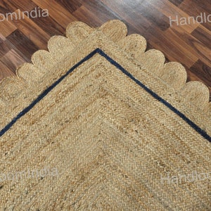 Scalloped Rug, Indoor Rugs, Natural Fiber Rug, Jute Rugs, Hand Woven ...