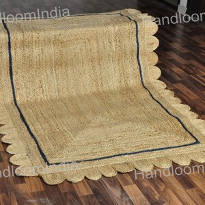 Scalloped Rug, Indoor Rugs, Natural Fiber Rug, Jute Rugs, Hand Woven ...