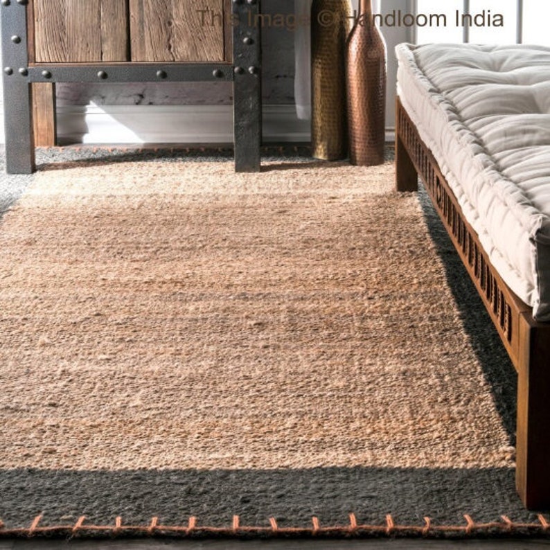 5x7 Natural Hemp Rug for Living Area Braided Jute Rug - Etsy