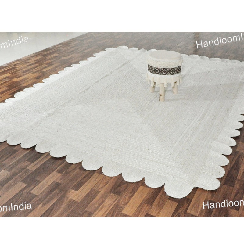 White Scalloped - Etsy