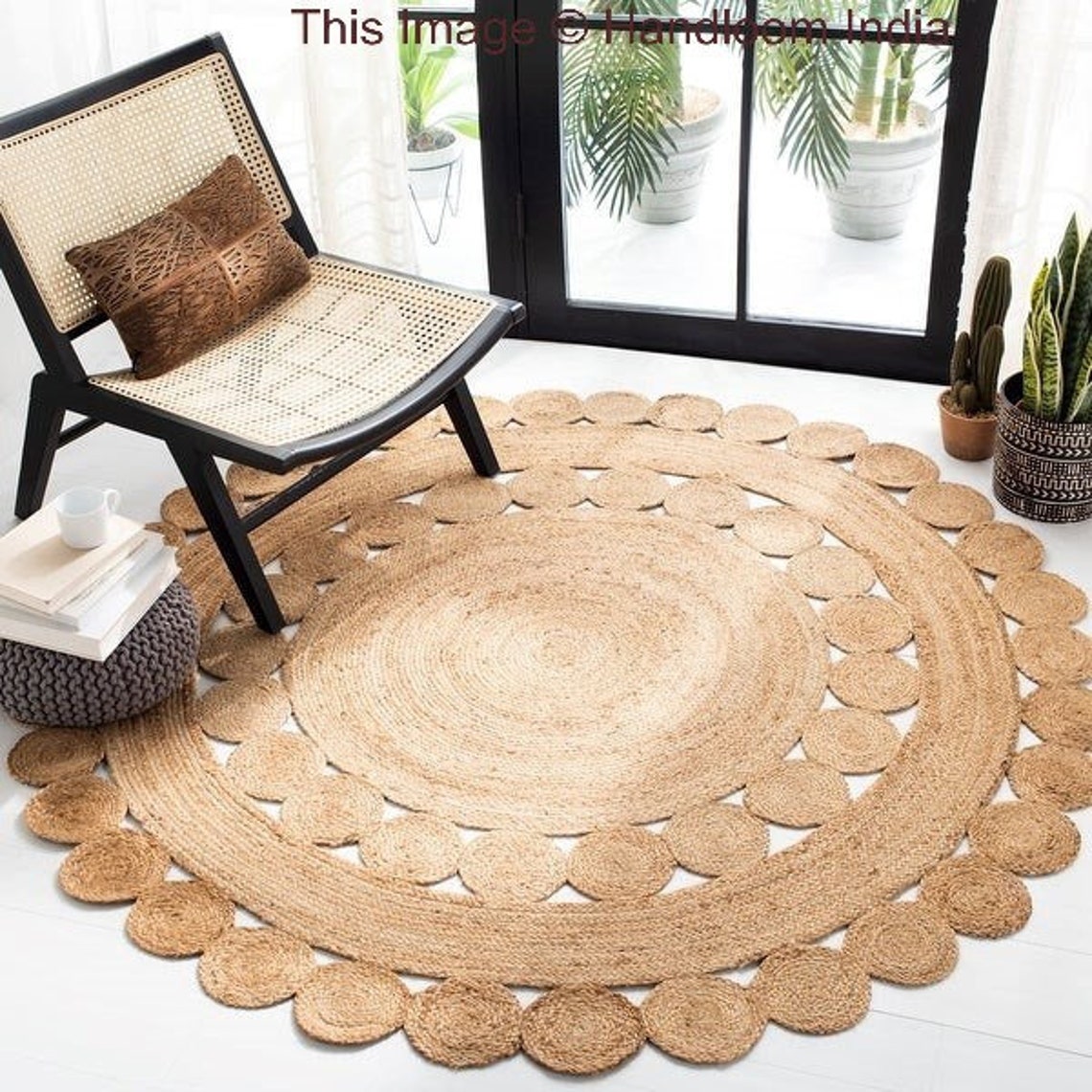 Extra Large Reversible Round Area Rug for Living Room 5 X 5 - Etsy