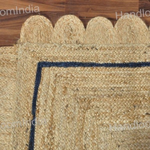 Scalloped Rug, Indoor Rugs, Natural Fiber Rug, Jute Rugs, Hand Woven ...