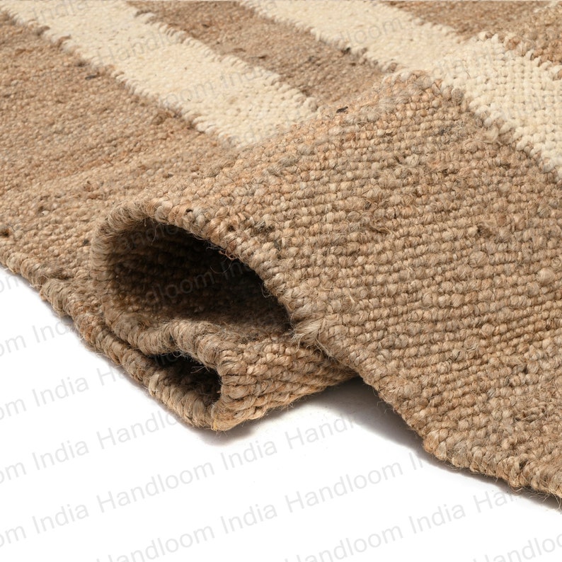 Jute Woven Stair Runner | Rustic Natural Rug | Farmhouse Eco-friendly ...