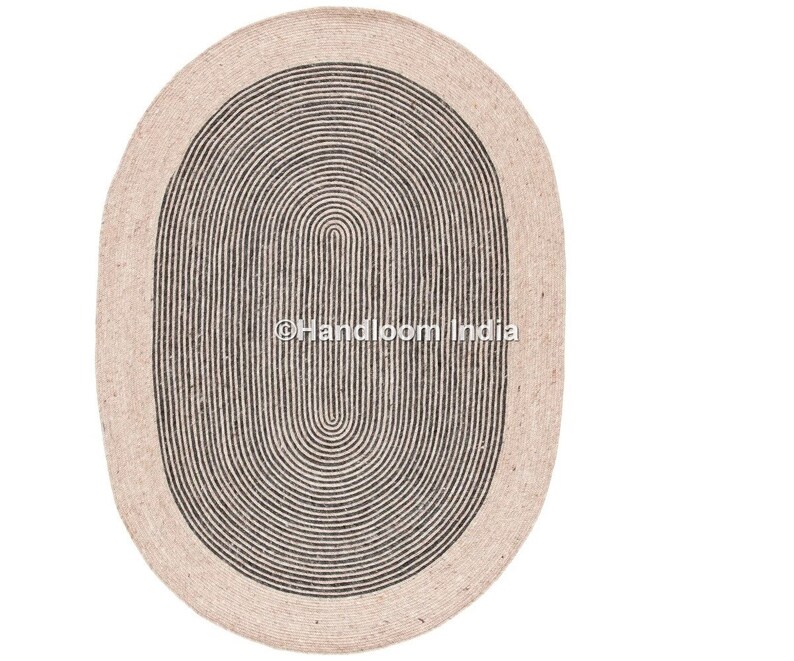 Natural Jute Braided Oval Rug for Living Room 5 X 7 Ft ON | Etsy