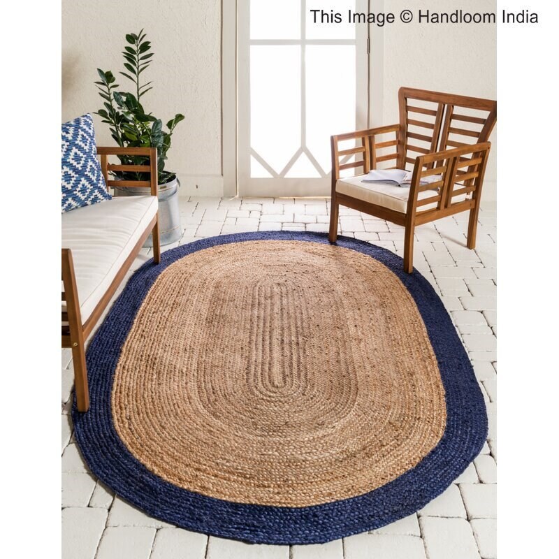 Hand-braided 6 X 8 Oval Area Rug for Living Room Decoration - Etsy