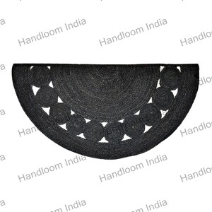 Black Jute Doormat, Half Moon Doormat, Eco Friendly Doormat, Semi ...