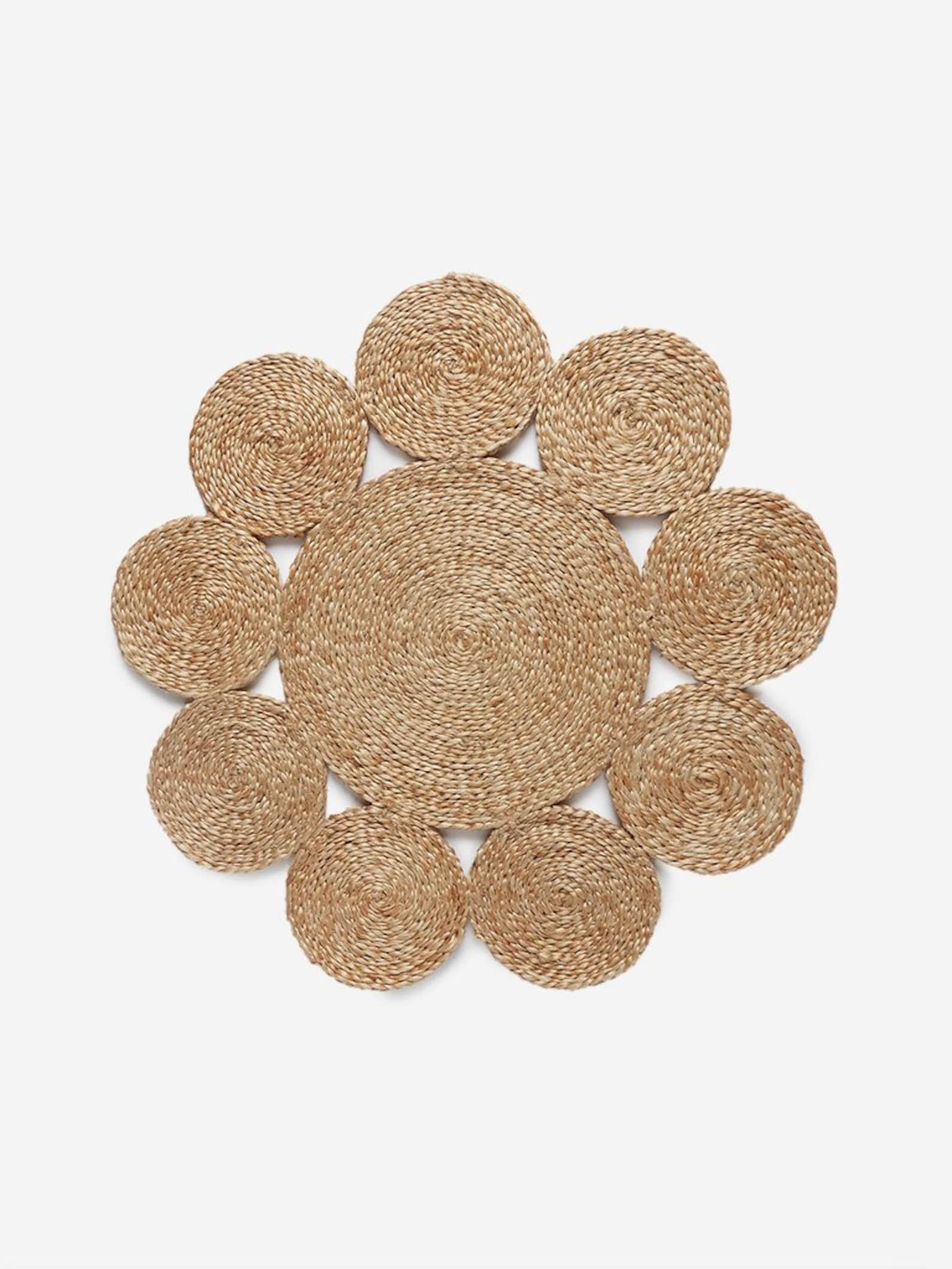 Natural Jute Round Placemats Set of 4 Pc Braided Reversible - Etsy