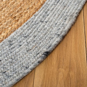 10 Feet Round Gray and Beige Jute Rug Carpet Bohemian Round - Etsy