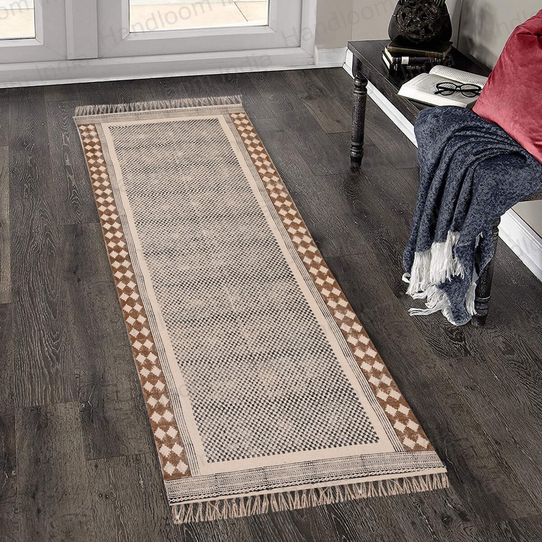 Cotton Runner Rug for Kitchen/hallway/entryway, Machine Washable Rug ...