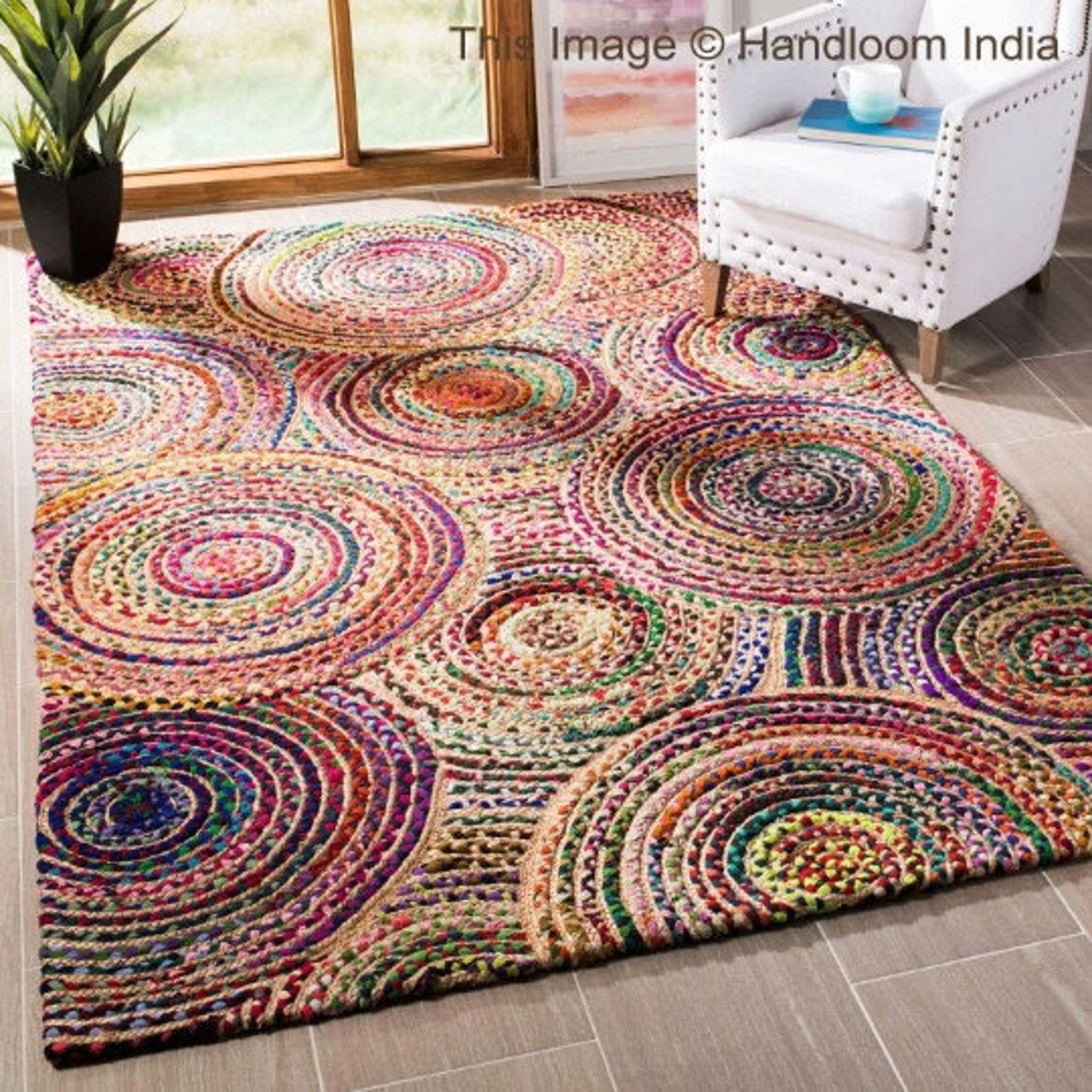 Psychedelic Rug Mandala Pattern Rug Cotton Tufted Rug - Etsy