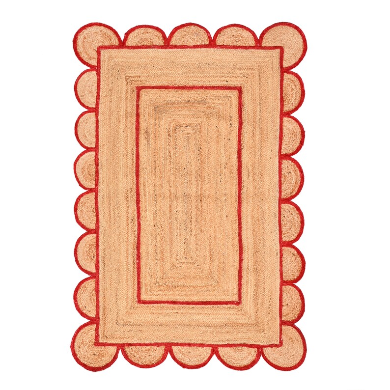 Scalloped Rug, Jute Rug Runner, Scalloped Jute Rug, Custom Scallop Rug ...