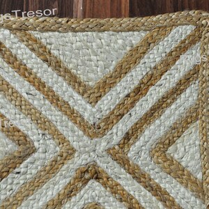 Diamond Pattern Rug Beige White Runner off White Rug Natural Fiber ...