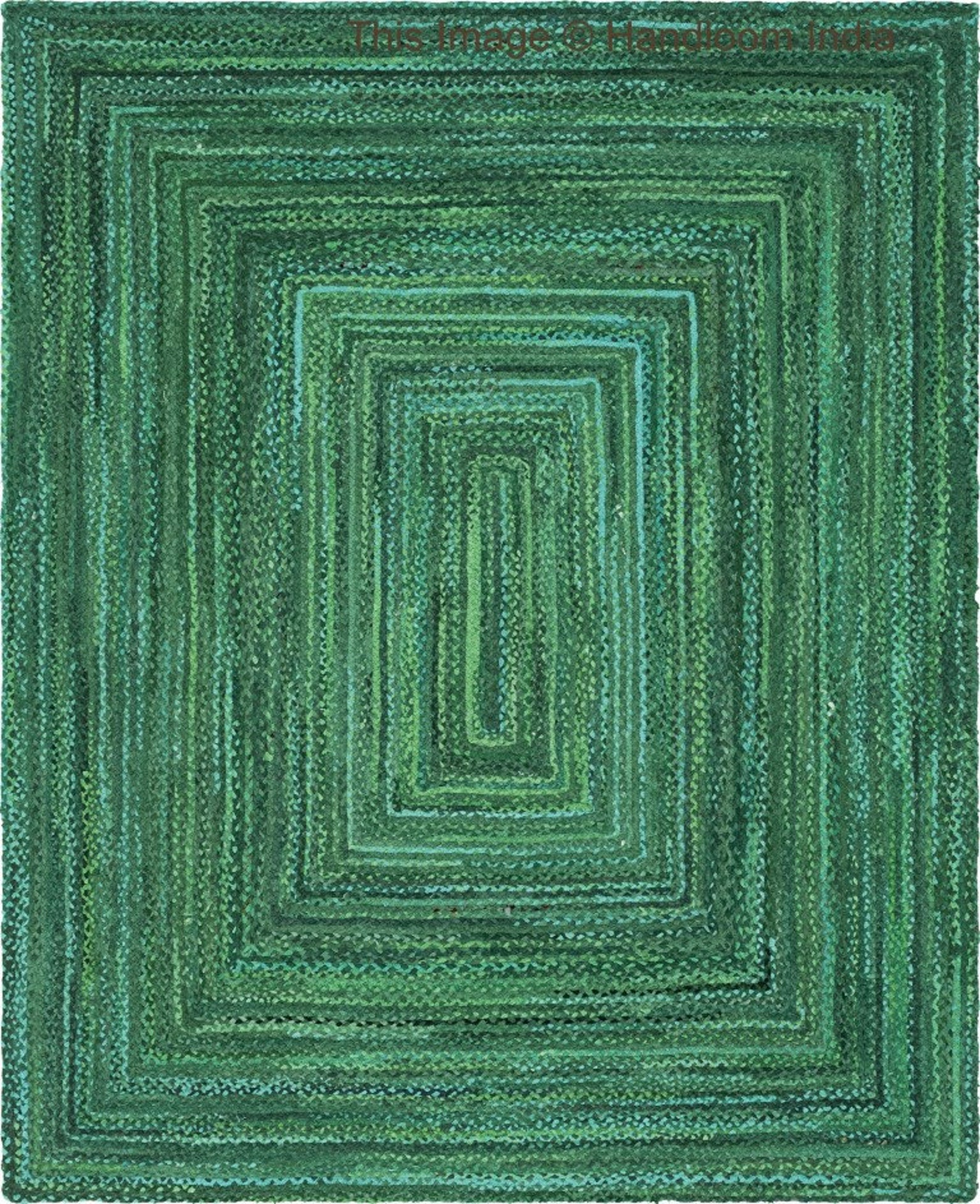 Green Braided 6 X 8 Area Rug on SALE Handwoven Indoor Outdoor | Etsy