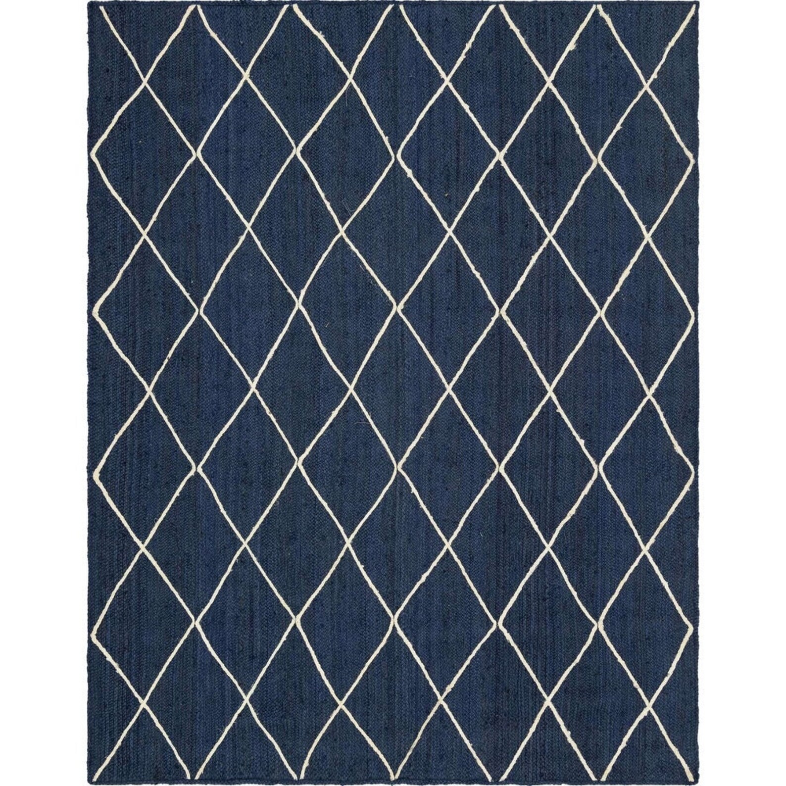 Navy Jute Rug Geometric Jute Rug Heavy Duty Area Rug - Etsy