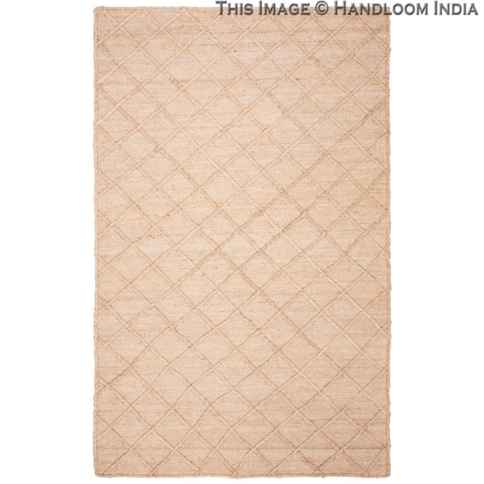 Natural Jute Rug Check Pattern Rug Natural Fiber Carpet 4x6 - Etsy