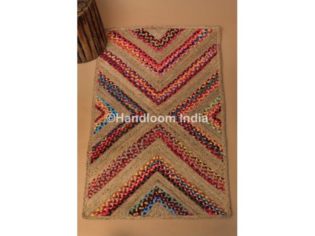 Cotton Chindi Rug, Chindi Jute Rug, Tufted Cotton Rug, Hand Knotted Rug ...