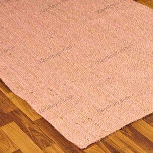 Solid Jute Rug, Hand Knotted Jute Rug, Natural Jute Rug 4x6, Extra ...