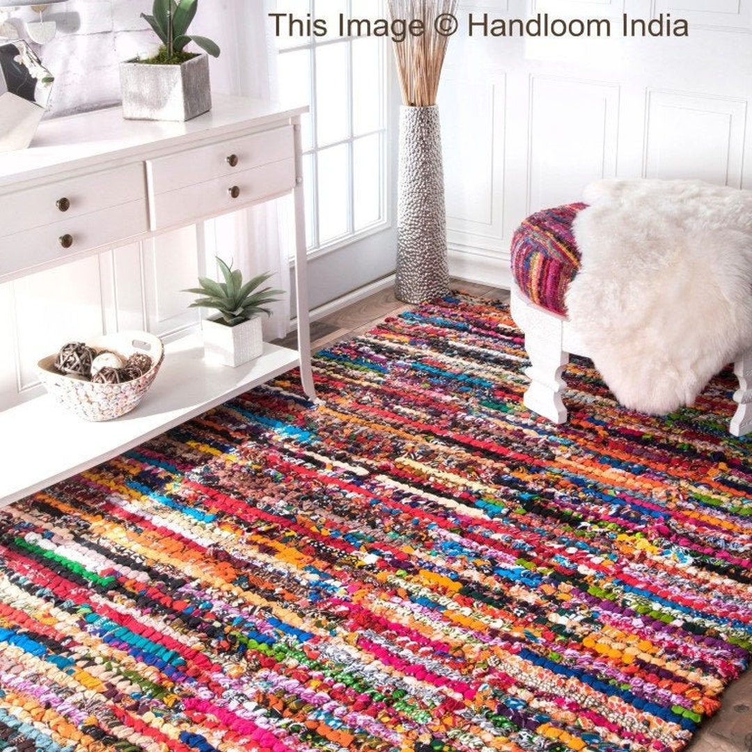 Buy 5 X 7 CHINIDI AREA RUG for Bedroom for Sale, Handwoven Chindi ...