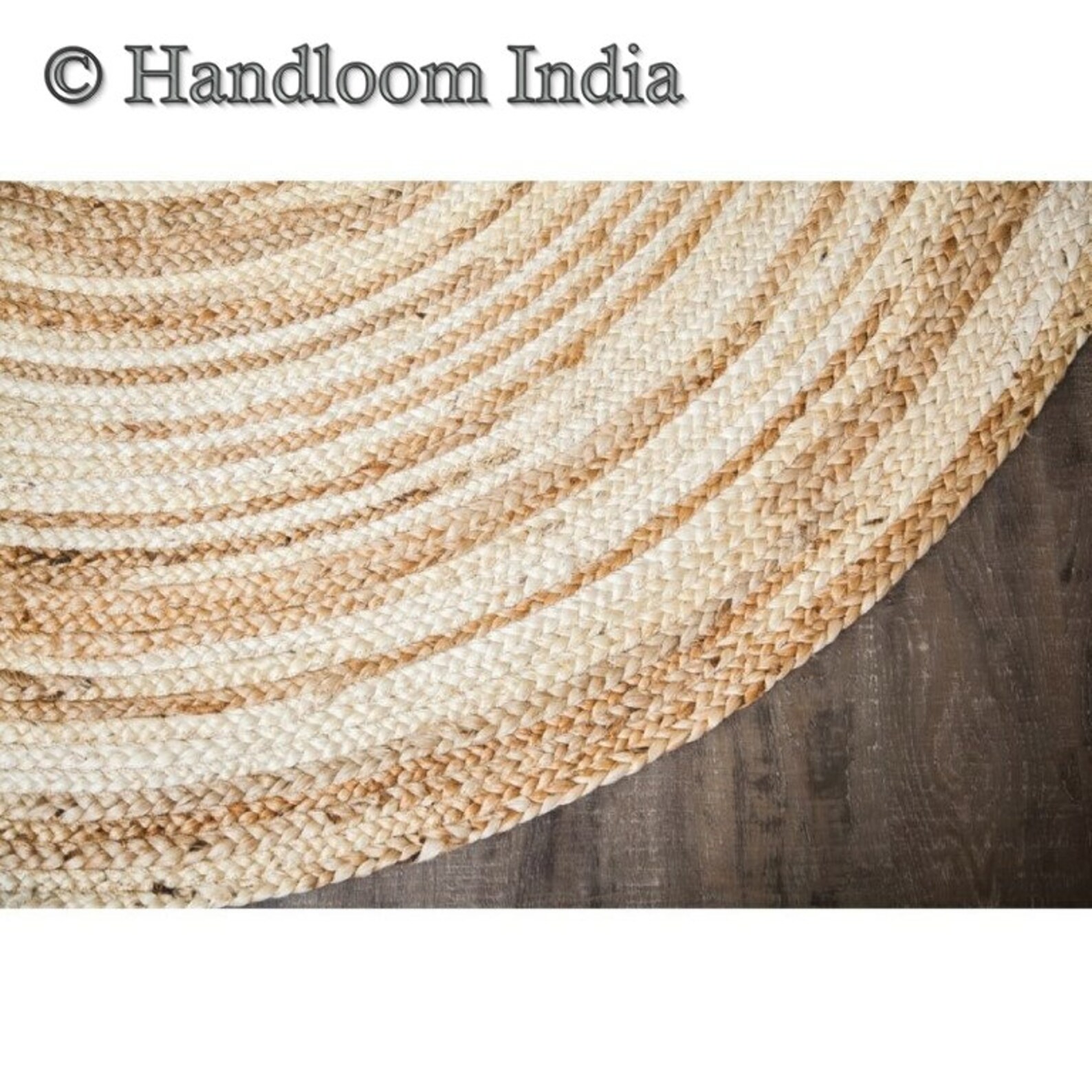 Bohemian 6 Feet Round Braided Jute Rug Living Room Antique - Etsy