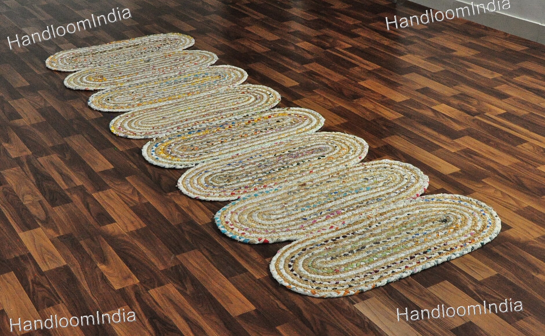 White Cotton Hallway Runner 2.5 X 12 Ft, Braided Indoor Entryways Rugs ...