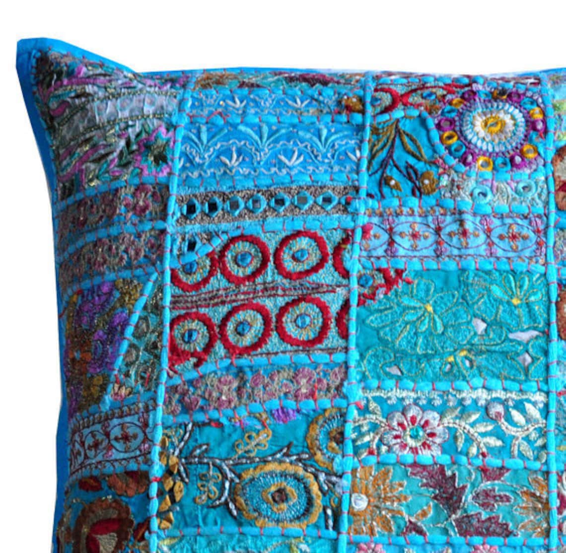 24x24 Turquoise Decorative Throw Pillows for Couch Bed - Etsy