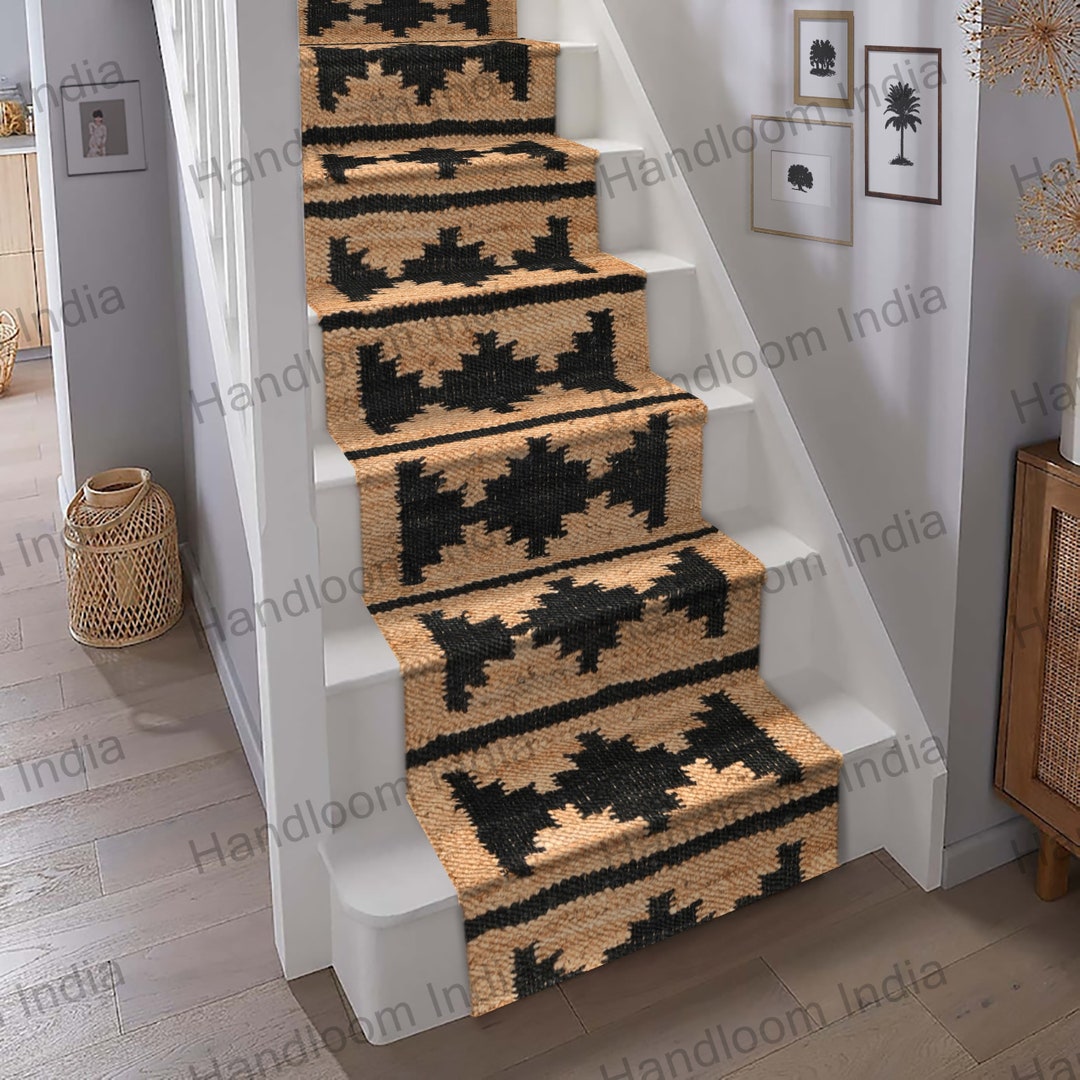 Rustic Stair Runner | Non-slip Stair Treads | Hallway Runner Rug ...