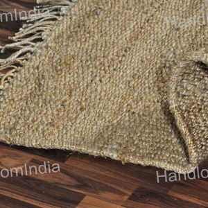 Tufted Area Rug, Natural Hemp Rug Runner, Braided Jute Rug, Natural ...