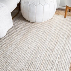 Ivory Jute Rug 6x8 for Living Room off White Rug 4x6 for - Etsy