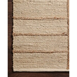 Striped Pattern Jute Rug Runner, Custom Size Area Rug for Living Room ...