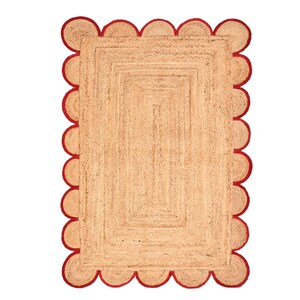 Custom Scalloped Rug, Made to Order Rug, Scalloped Jute Rug, Jute ...