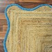 Wavy Edge Rugs, Scalloped Jute Rug 6x8 for Dining Table, Natural Jute ...