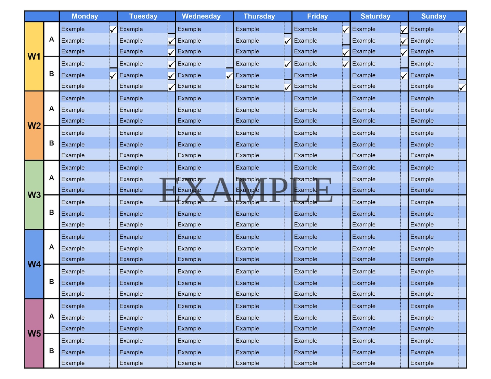 Chore Chart for Couples Full Week | Etsy