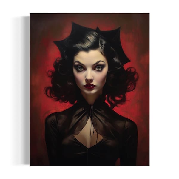 Female Vampire Wall Art - Etsy